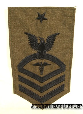 USGI NAVY Senior Chief Petty Officer Hospital Corpsman Patch OD Green ...