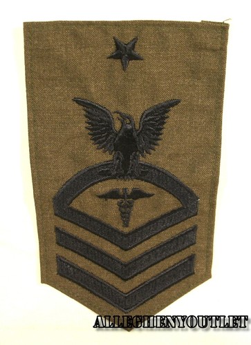 USGI NAVY Senior Chief Petty Officer Hospital Corpsman Patch OD Green ...