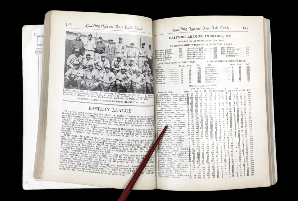 Original Vintage 1932 Spaldings Athletic Library Official Baseball ...
