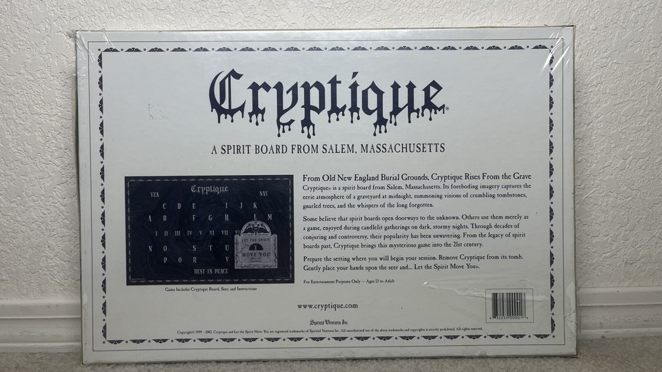 Cryptique Spirit Board | Salem, Massachusetts | BRAND NEW | eBay