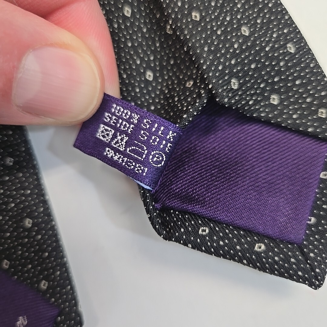 Ralph Lauren Purple Label Necktie Charcoal Gray Silk Tie 60” x 3.5 ...