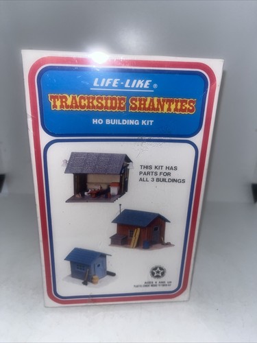Vintage NOS Life-Like HO Scale Building Kit Trackside Shanties Models ...