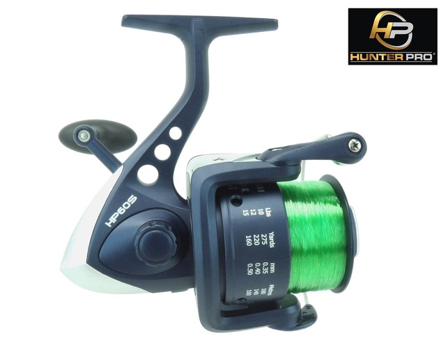 Sea Fishing Reel Carp Pike Spinning Reel Hunter PRO 60s With 15lb Line ...