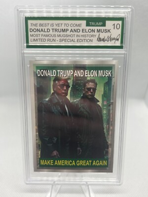 DONALD TRUMP & ELON MUSK SLAB 🔥 The MATRIX Meme MAGA Limited Run Card ...