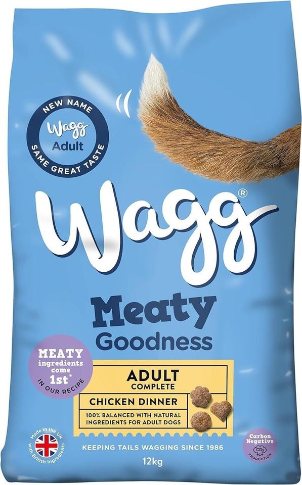 Wagg - Complete Dry Adult Dog Food - Chicken Dinner - Meaty Goodness ...