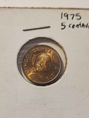 1975 Mexico Cinco Centavos Coin Old Rare Mexican Coins Great Condition ...