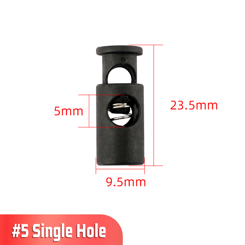 Single Double Hole Cord Lock Toggle Spring Buckle Rope Cord Lock Up End ...