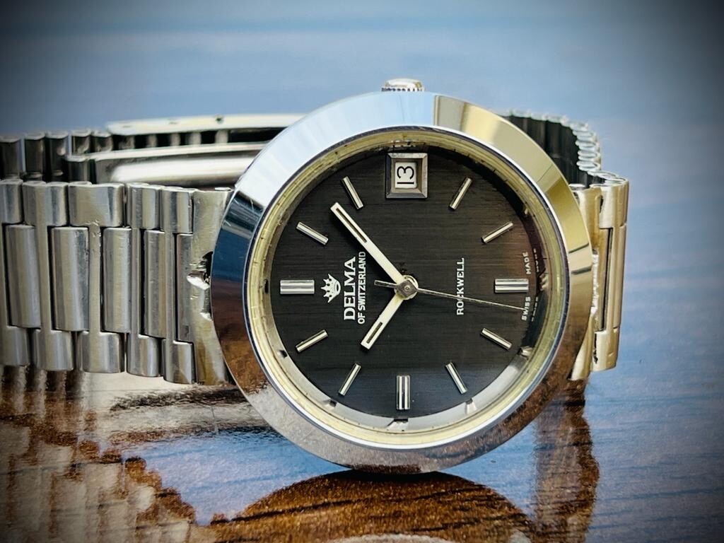 Vintage Delma Of Switzerland 35mm Automatic Mens Watch | eBay UK