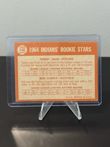 1964 Topps - 1964 Rookie Stars #146 Tommy John, Bob Chance (RC ...
