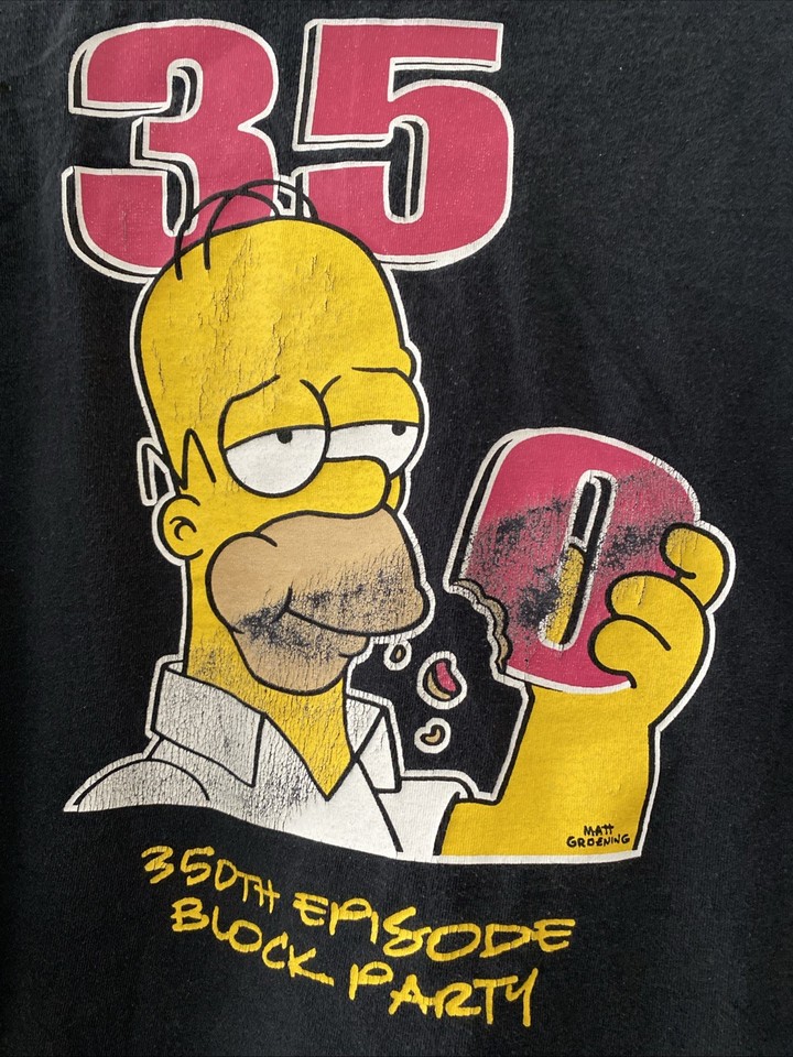 Vintage The Simpsons -Homer Simpson- 350th Episode Block Party T-shirt ...