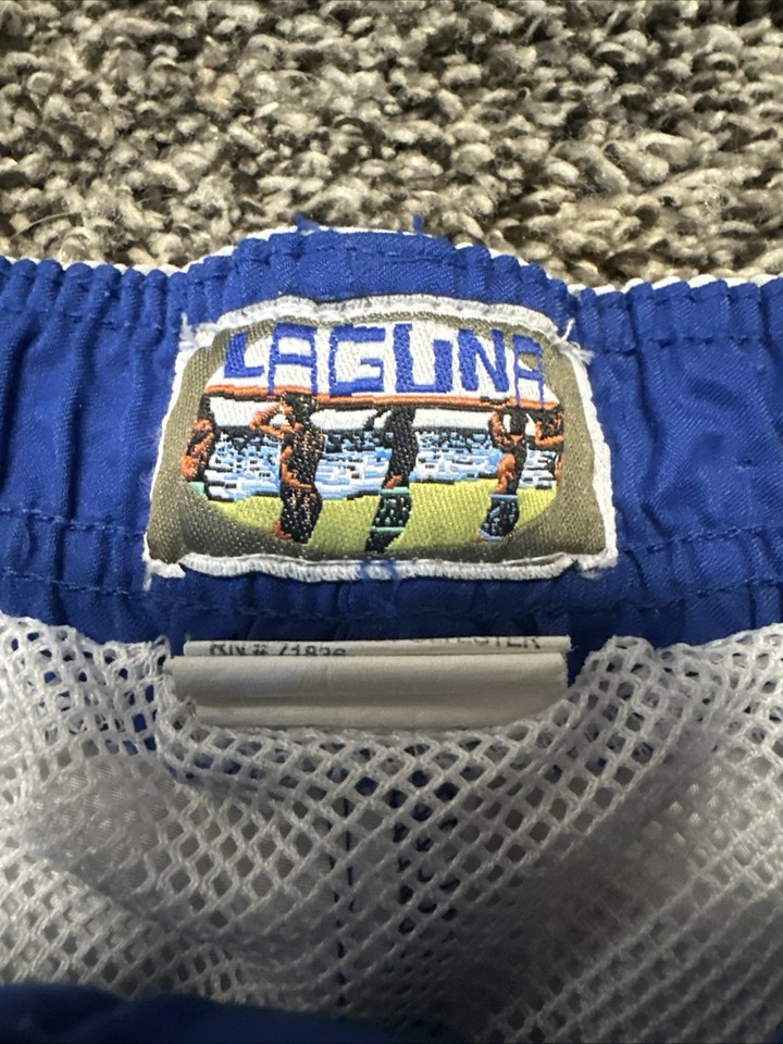 Laguna Swim Trunks Mens Large Blue Black Lined 8” Inseam | eBay