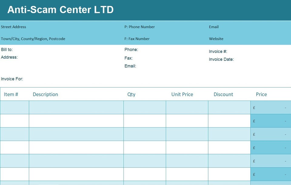 Invoice Receipt Template Pack (Word, Excel & PDF Small Business Self ...