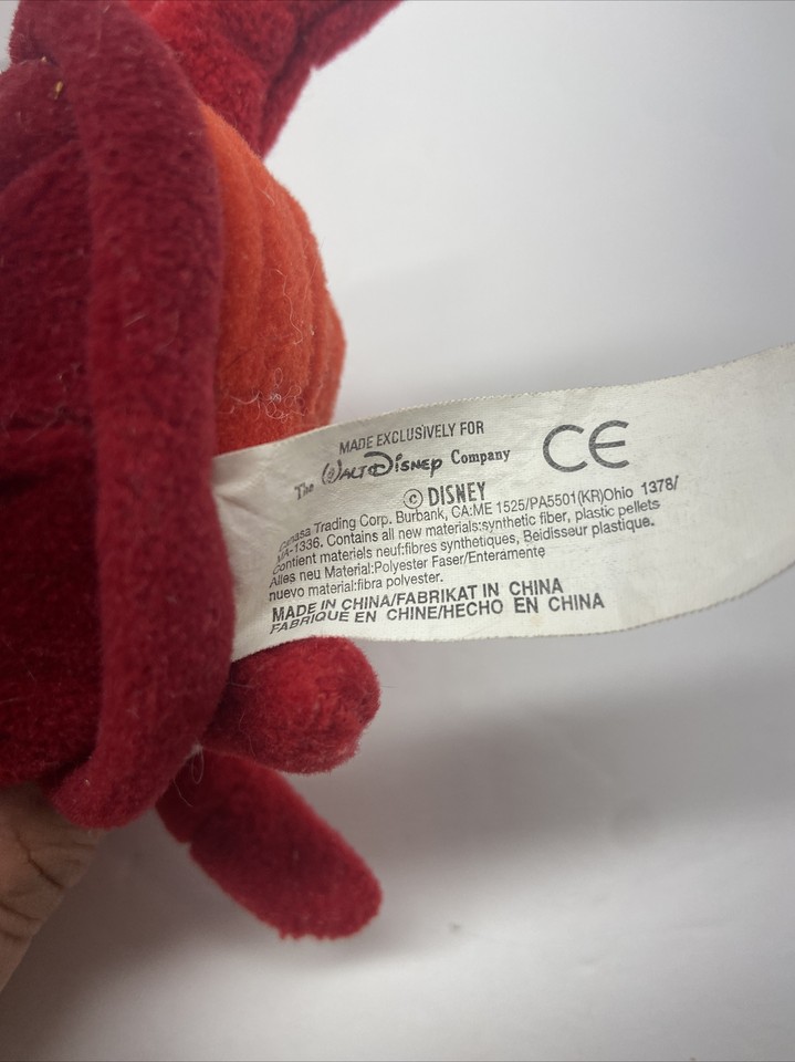 Walt Disney World The Little Mermaid Bean Bag Plush Sebastian | eBay