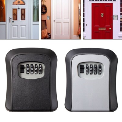 Key Safe Box 4 Digit Wall Mounted Security Code Lock-Storage Set ...