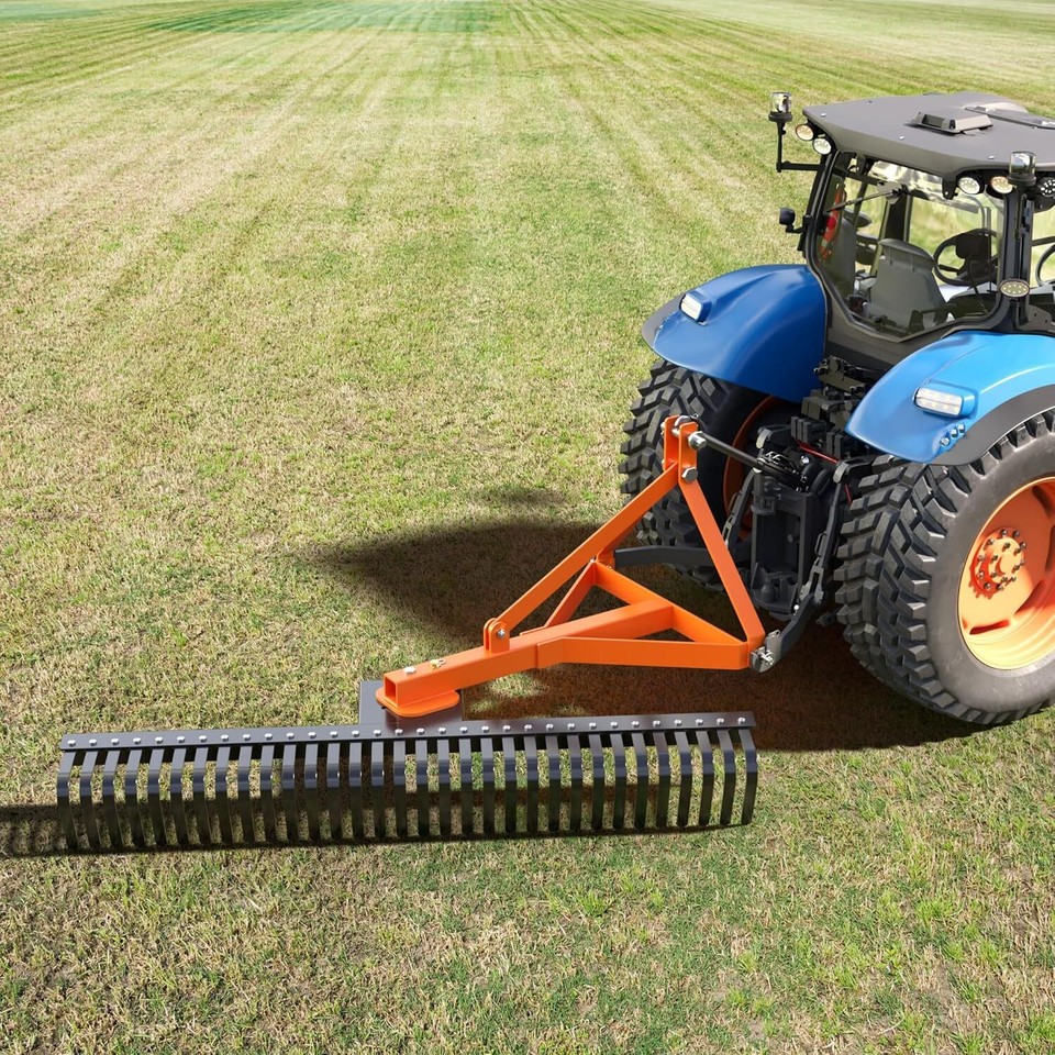 60'' 3 Point Landscape Rock Rake Fit For Category 1 Compact Tractors ...