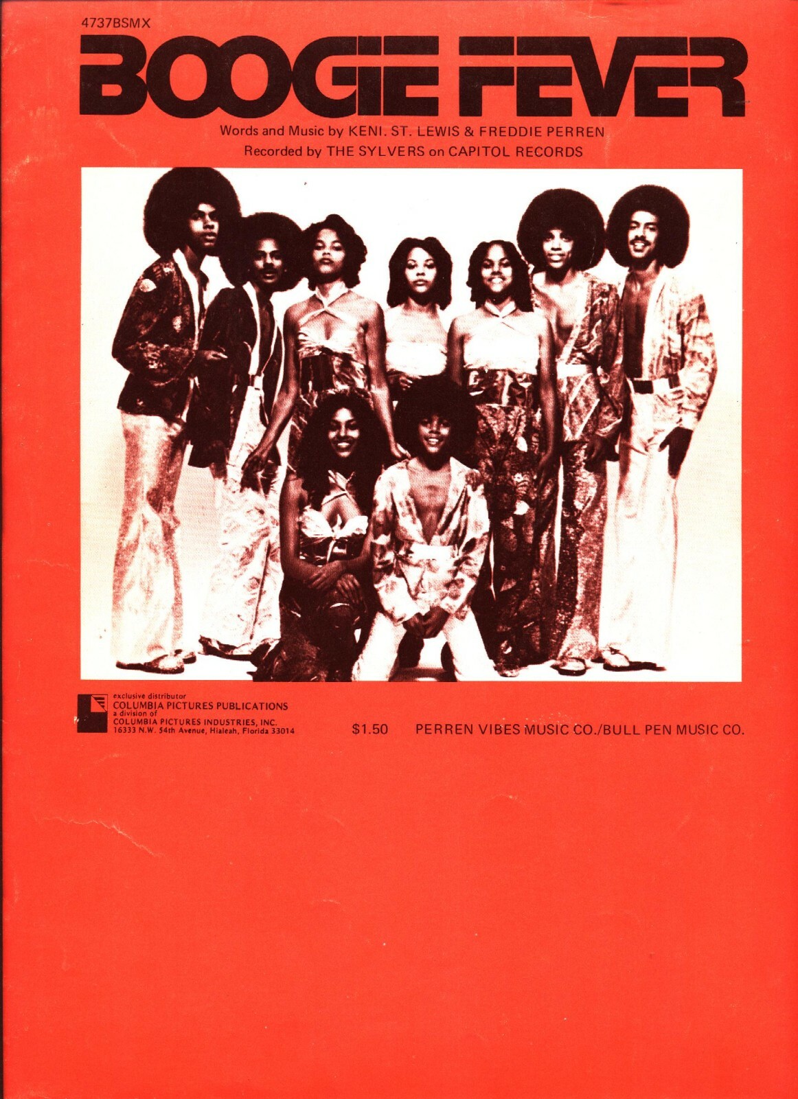 THE SYLVERS BOOGIE FEVER SHEET MUSIC-PIANO/VOCAL/GUITAR/CHORDS-RARE ...