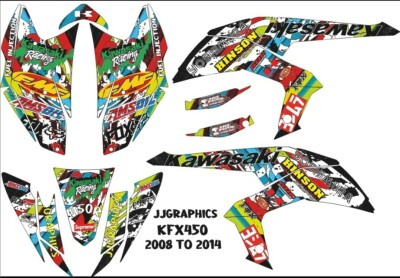 Kawasaki KFX 450R Graphics Kit 2008 TO 2014 | eBay