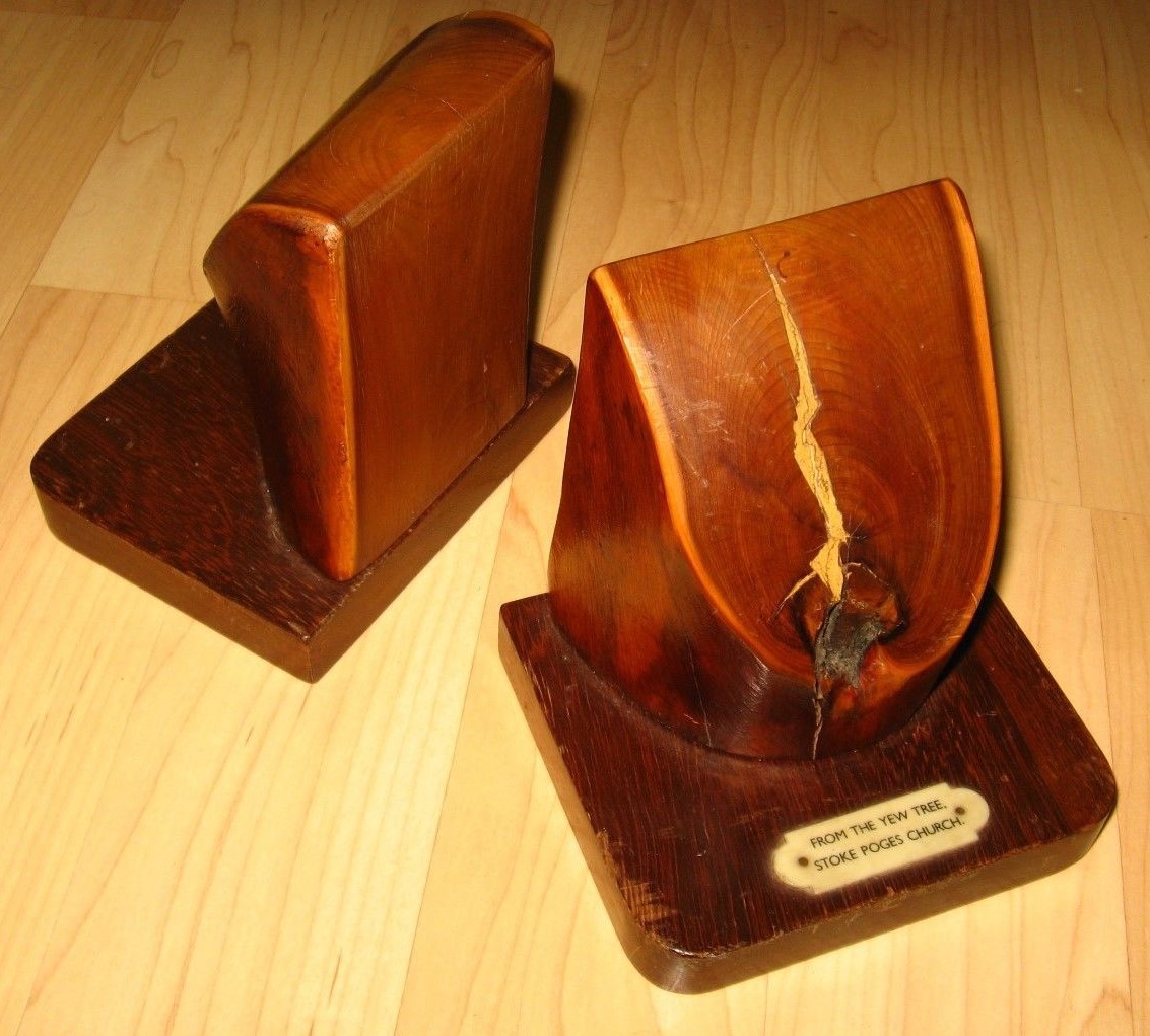 Stoke Poges Church Bookends - Vintage From The Yew Tree Wood England ...