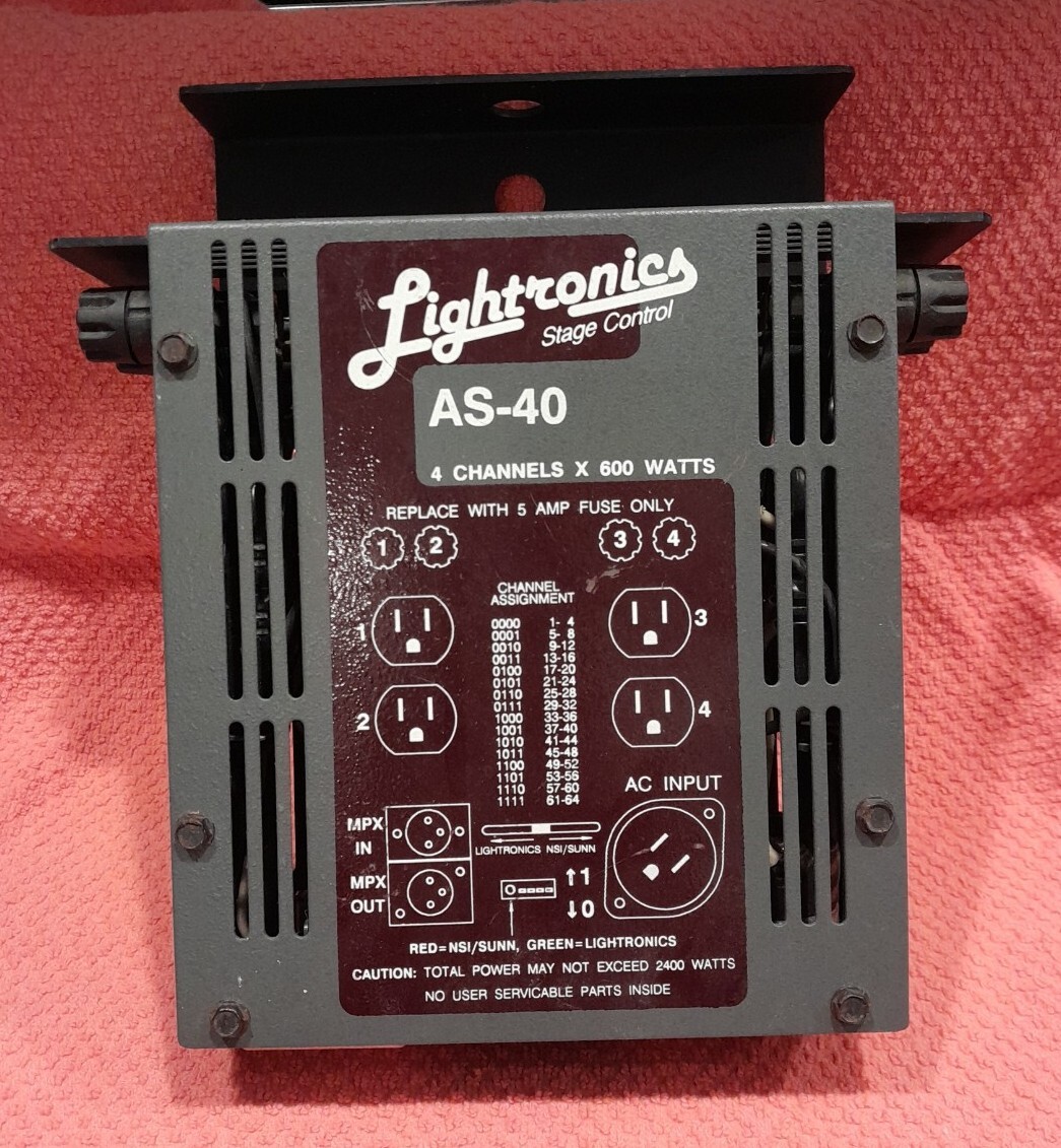 Lightronics Stage Control AS-40 4-Channel Portable Stage Control Dimmer ...