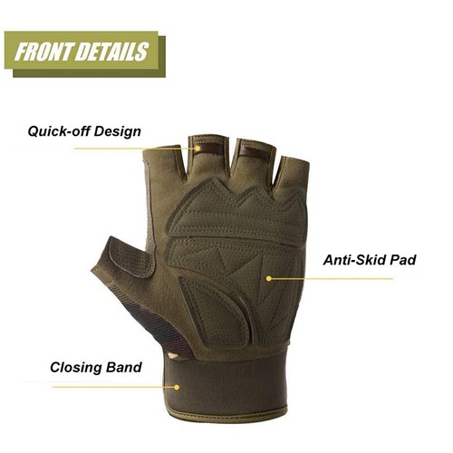 Motorcycle Motorbike Half Finger Gloves ATV UTV Racing Riding Cycling ...