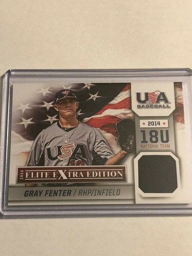 2014 Panini Elite Extra Edition USA 18U Game Worn Relic Gray Fenter #10 ...