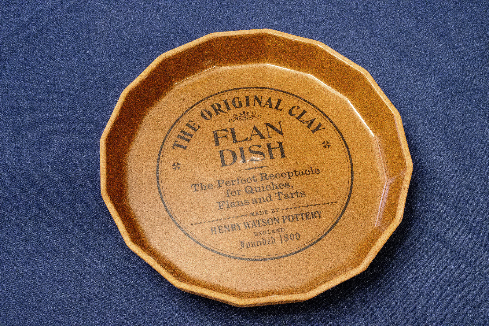 Henry Watson Original Clay Flan Dish Suffolk Terracotta England - NEW ...