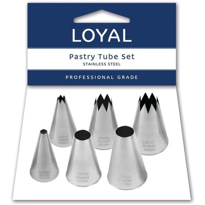 Loyal Piping Tips/Tubes 6 Set Assorted Round and Star | eBay Australia