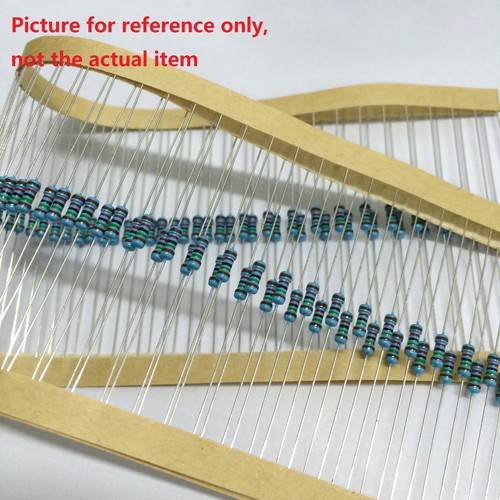 1000pcs 1/4W watt five band code metal film resistor 1% from 1 ohm to ...