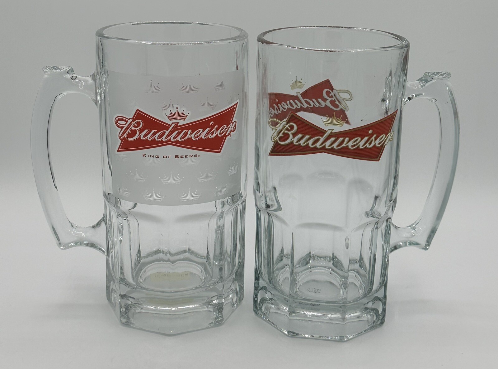 Vtg Libby Budweiser King of Beers Collector 32oz Heavy Glass Beer Stein ...