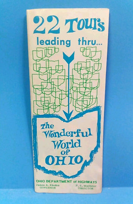 Vintage Ohio State Tour Souvenir Road Map | eBay