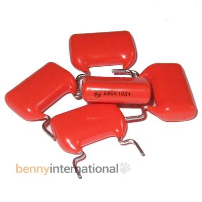 10x 0.68uF 680nF 100V MKT CAPACITORS PHILIPS Metalized Polyester Film ...