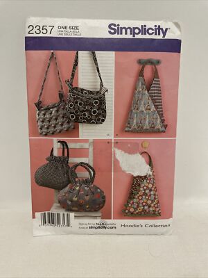 Simplicity 2357 Sewing Pattern Reversible Bags Purse UNCUT | eBay