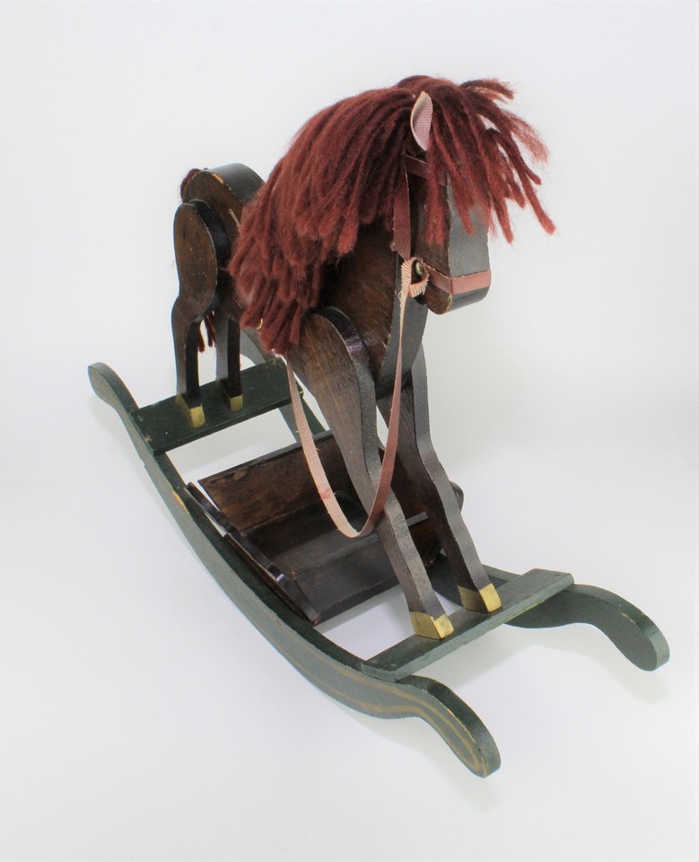 Wooden Country Inspired Decorative Rocking Horse Home Accent Décor ...
