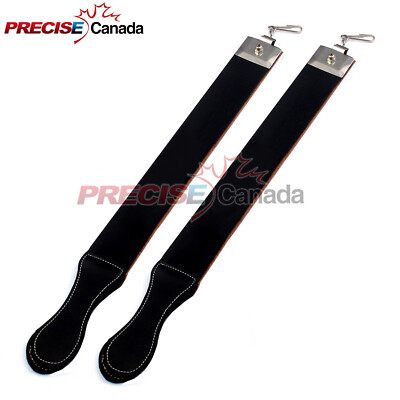 2 Professional Barber Leather Strop Straight Razor Sharpening Shaving ...