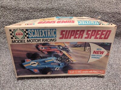 Vintage Scalextric Super Speed – Model Motor Racing Set includes 2 Cars ...