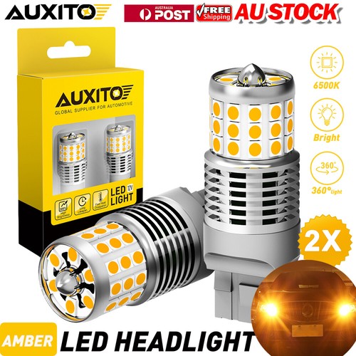 AUXITO 7440 Amber LED Turn Signal Light Bulbs Canbus Anti Hyperflash ...