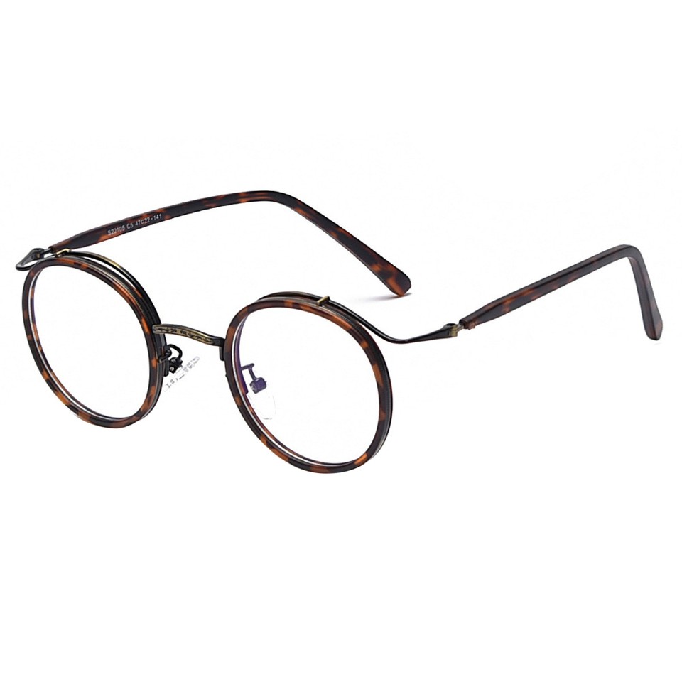 Metal Retro Eyeglass Frame Round Clear Glasses Women Men Stylist ...