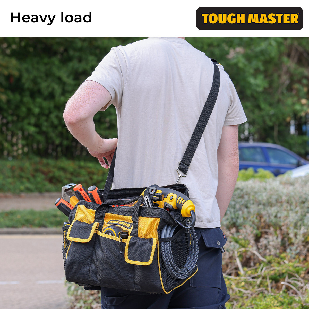 Tough Master Tool Bag 16" Shoulder Strap 21 Pockets Sturdy Design Multi ...
