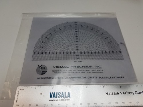 Visual Precision, Inc. Protractor Overlay NEW | eBay