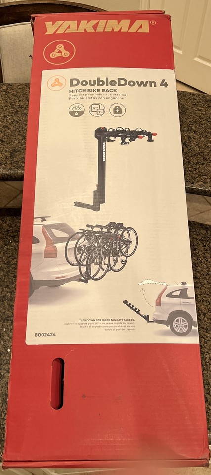 Yakima DoubleDown 4 Tilting Hitch-Mounted Bike Rack for Cars, SUVs ...