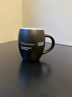 Audi Genuine Parts Logo Coffee Mug Cup Black | eBay