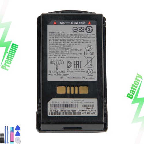 BTRY-MC32-52MA-01 82-000012-02 NEW Battery For Zebra/Symbol MC32 Series ...