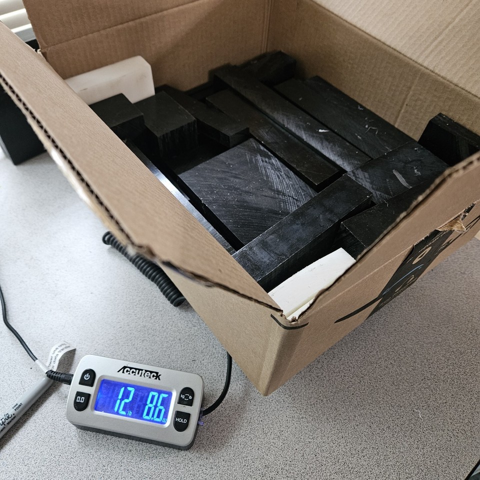 LOT of Small Delrin Blocks, Machinable Plastic Tapping, Delrin CNC 12 ...