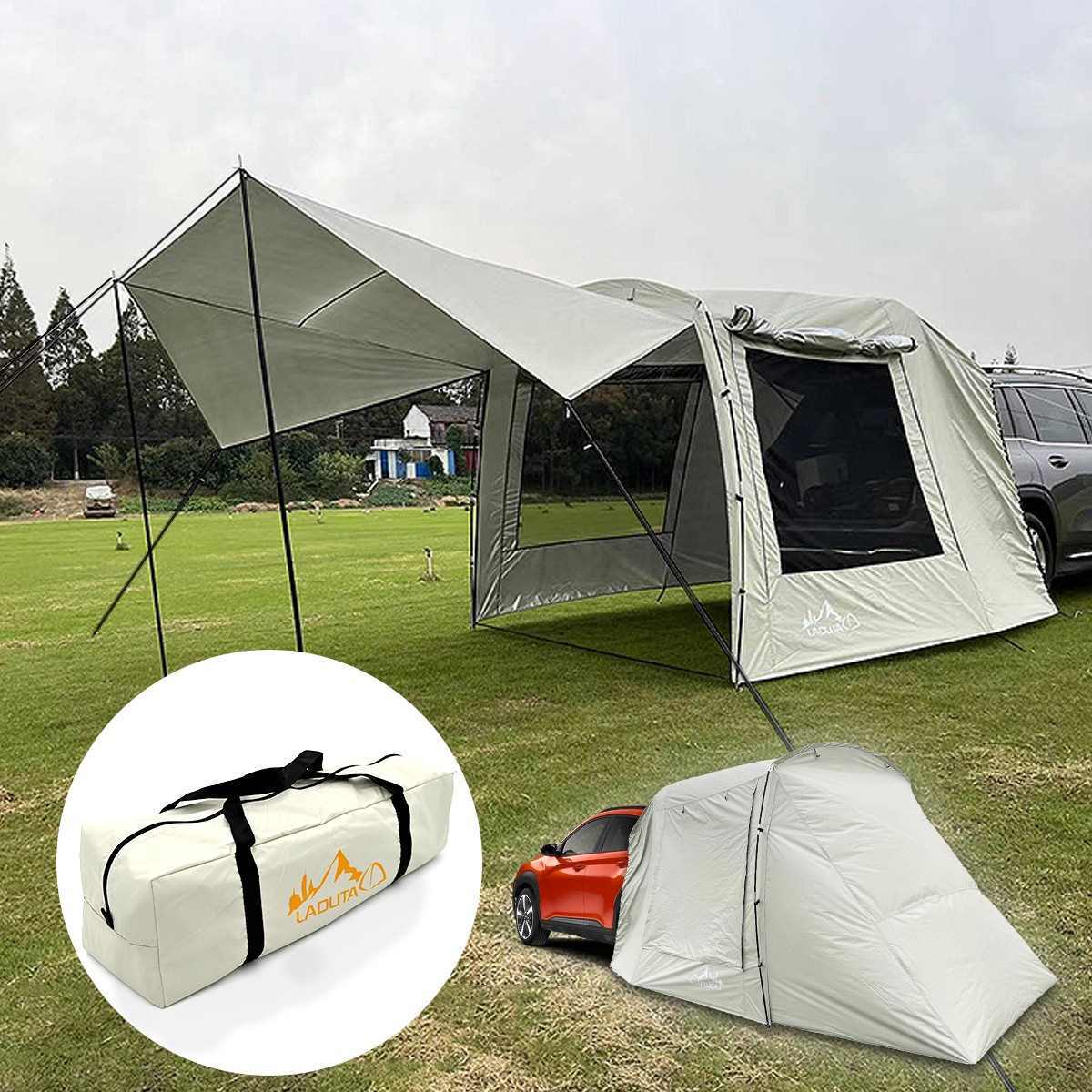 Car Trunk Rear Tent Universal SUV Tailgate Camping Shelter Anti-UV ...