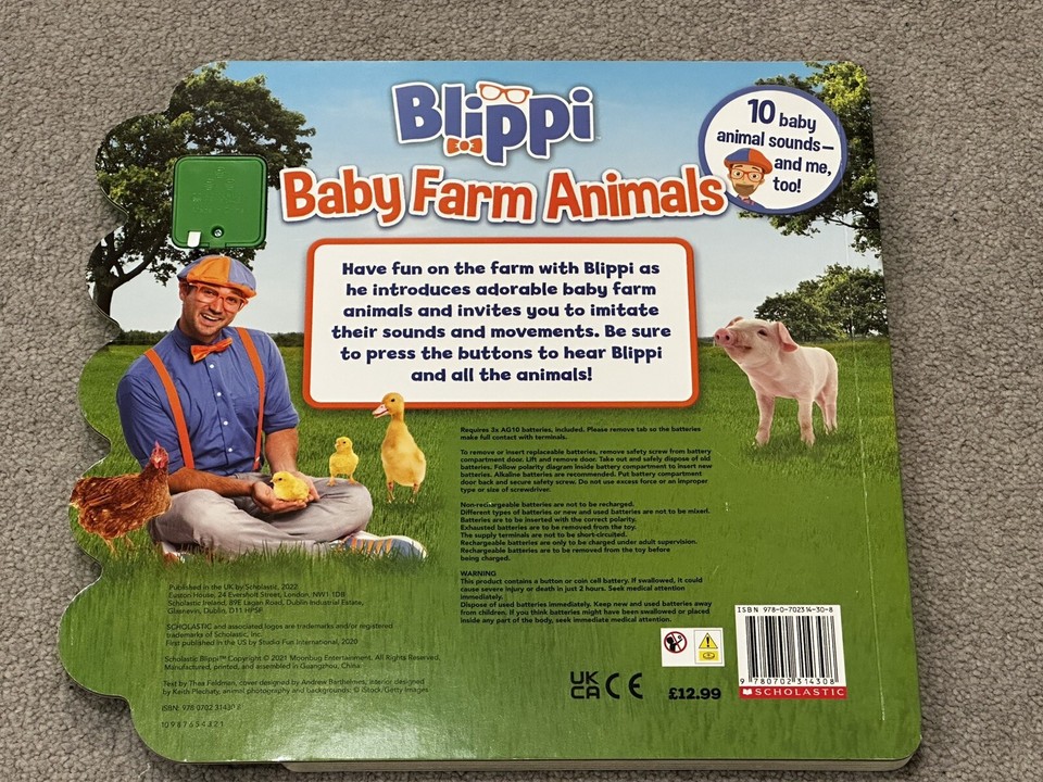 Blippi: Baby Farm Animals , 10-Button Sound Books, Board book | eBay UK