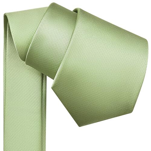 Branduce 3.15"（8cm） Men's Solid Color Formal Woven Necktie + Gift Sage ...