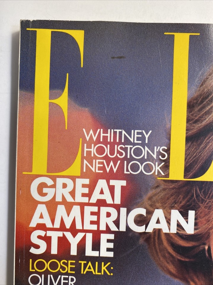 ELLE Nov 1992 Amber Valletta Whitney Houston Tyra Banks Liam Neeson ...
