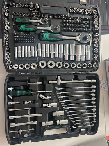 216 Piece Socket & Tool Set – Complete Ratchet & Bit Kit in Carry Case ...