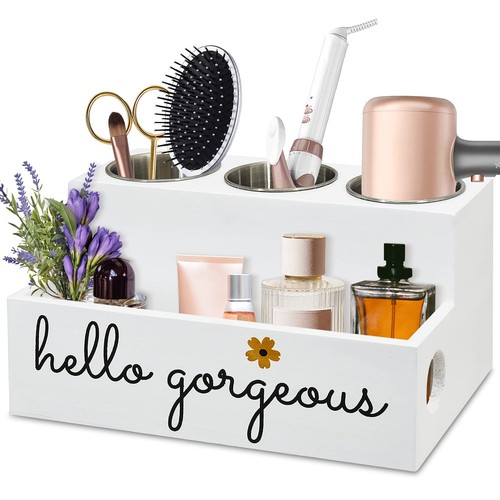 Hello Gorgeous Hair Tool Organizer for Bathroom,Blow Dryer Holder ...