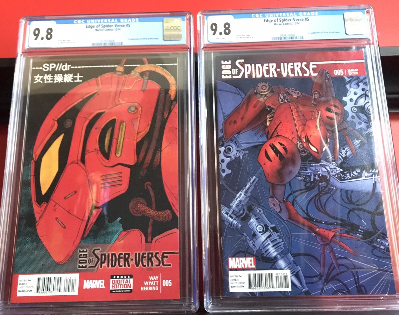 Edge of Spider-verse 5, Marvel 2014, Variant 1st SPdr & Peni Parker CGC ...